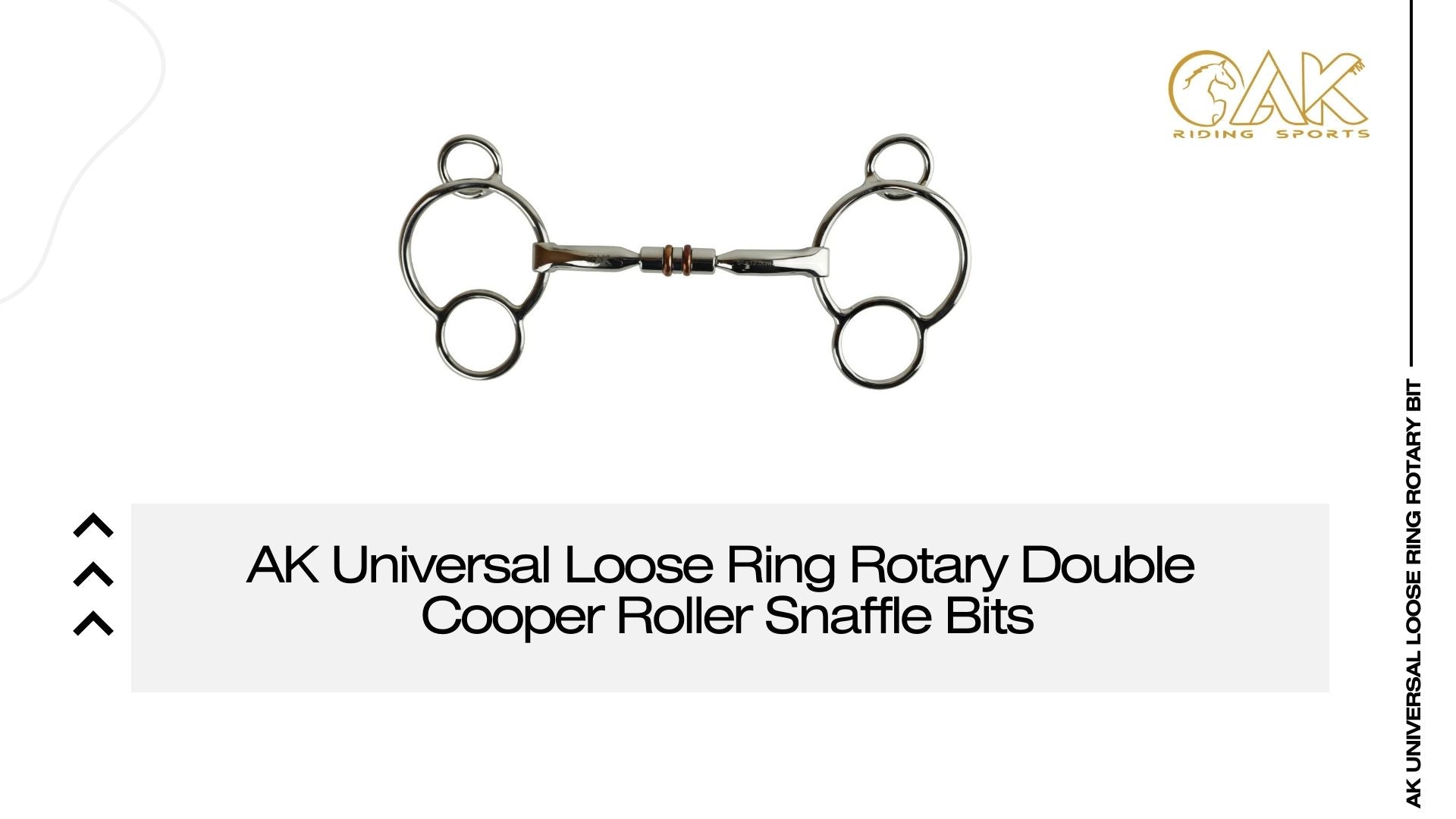 AK Universal Loose Ring Rotary Double Cooper Roller Snaffle Bit
