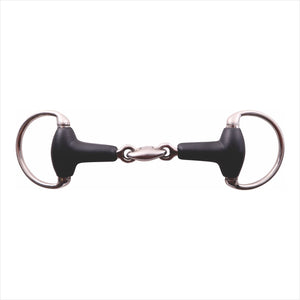 AK Eggbutt Soft Rubber Double Jointed Rubber Coated Horse Bits