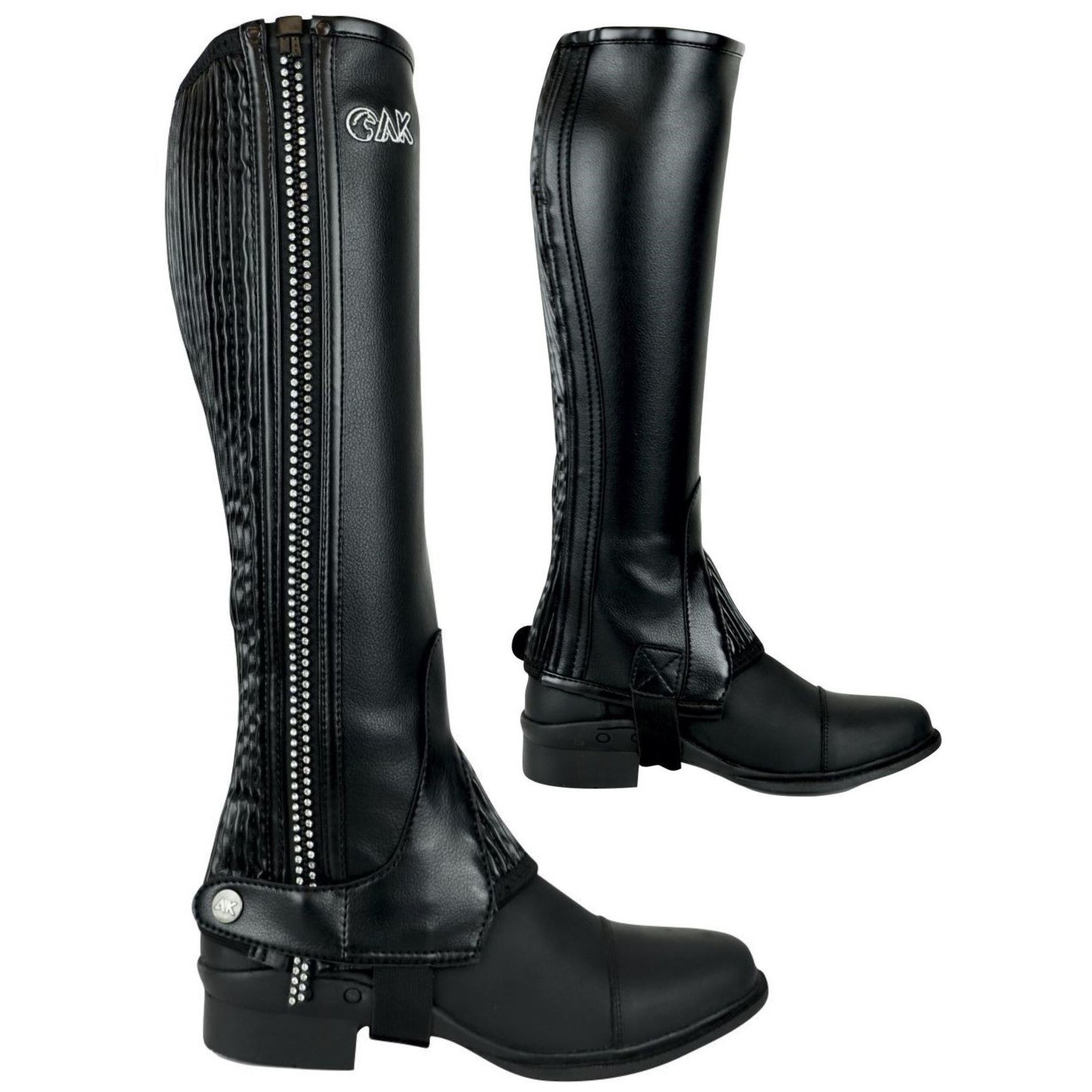 Horse Riding Chaps For Women AK Thunder Leather Horse Rdng Half Chaps ...